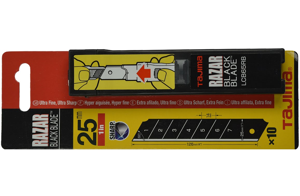 Tajima Razar Black 25mm afbreekmes - Reservemespunt.nl